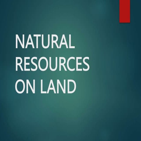 NATURAL RESOURCES ON LAND SOURCES...pptx