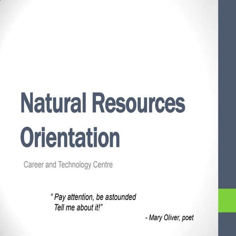 Natural resources orientation 2013 2014 | PPTX