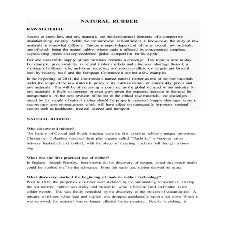 Natural rubber | DOCX