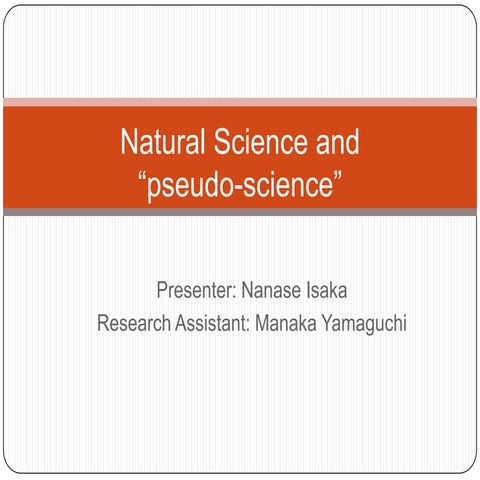 Natural science and pseudoscience | PPT