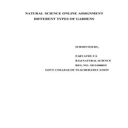 Natural science online assignment | DOCX