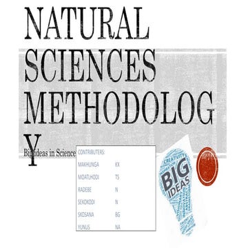 Natural sciences Methodology | PPTX