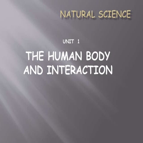 THE HUMAN BODY AND INTERACTION | PPTX
