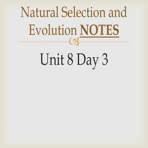 Natural Selection Ppt Notes Pptx