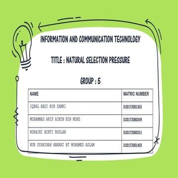 Natural selection pressure | PPTX