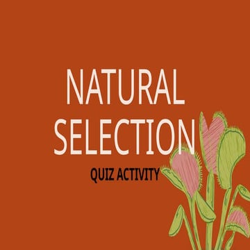Natural Selection Science Quiz Presentation in Red Orange Hand Drawn ...