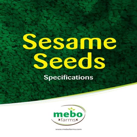 Natural sesame seed specifications mebo farms | PDF