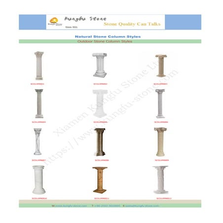 Natural stone column catalog from China | PDF
