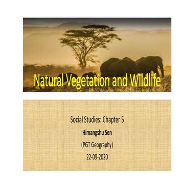 Natural vegetation and wildlife | PPT