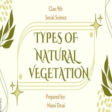 Types of Vegetation found in India | PDF