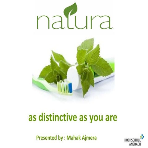 Natura tooth paste | PPTX