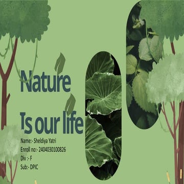 "Nature & Life: A Vital Connection" | PPTX