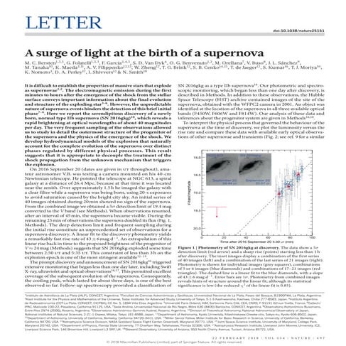 A surge of light at the birth of a supernova | PDF
