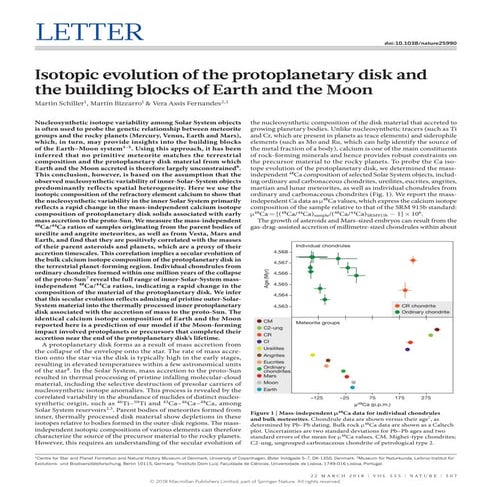 Isotopic evolution of the protoplanetary disk and the building blocks ...