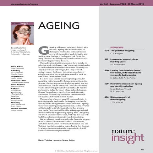Nature ageing 2010 | PDF | Biological Sciences | Science