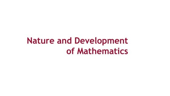Nature of Mathematics..pptx | Games and Puzzles | Hobbies & Interests