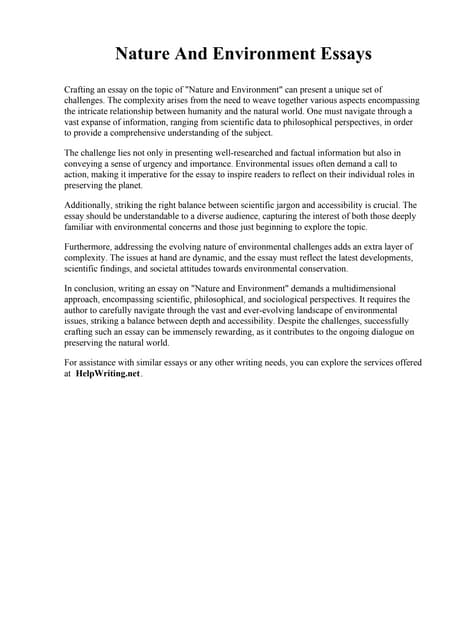 Essay About Nature.pdf