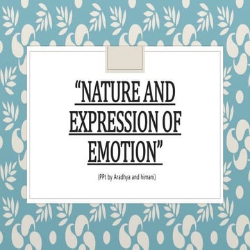 Nature and expression of emotion.pptx