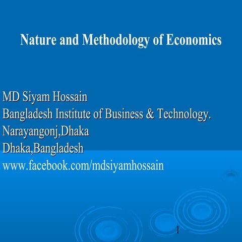 Nature And Methodology of Economics | PPT