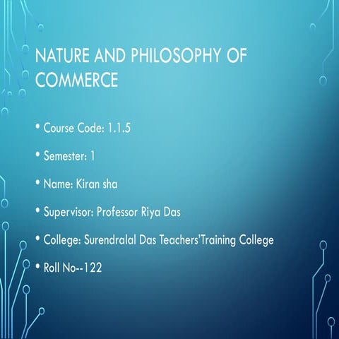 Commerce education | PPTX