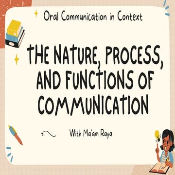 Nature And Process Of Communicationpdf