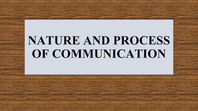 Nature of Communication.pptx | Email | Internet
