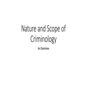 Criminology | PPTX