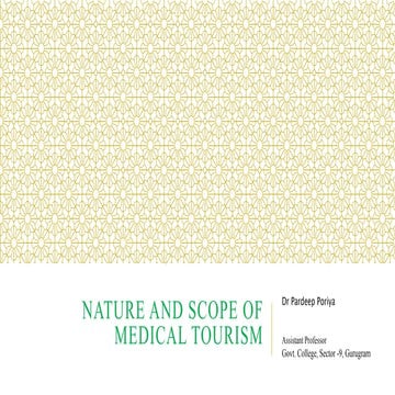 Nature and scope tourism | PPTX