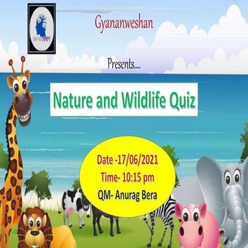 Nature and wildlife quiz | PPTX