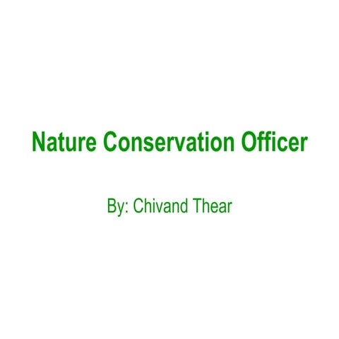 Nature conservation officer | PPT