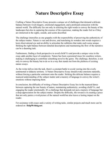 Descriptive Essay Ocean.pdf | Science