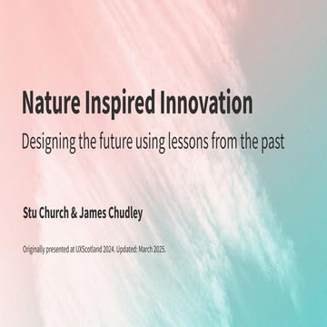 Nature Inspired Innovation : Designing The Future Using Lessons From ...