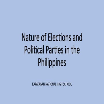 Lesson 10: POLITICAL PARTIES | PPTX