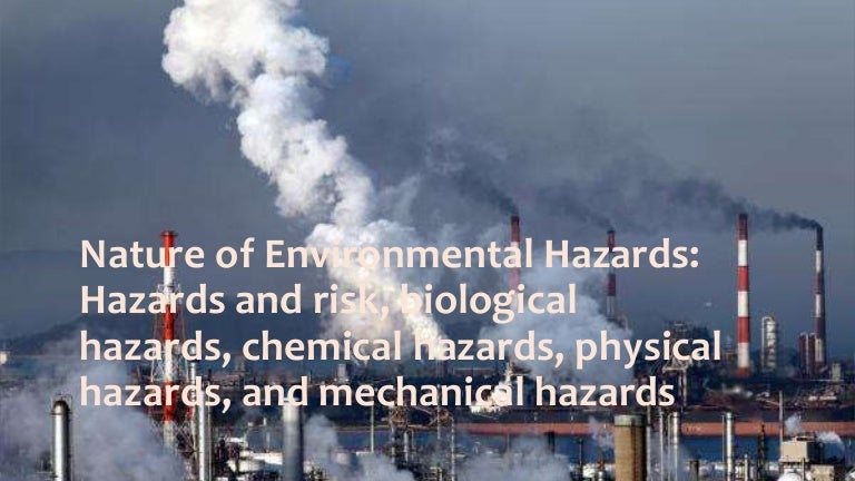 Nature of Environmental Hazards and Risks and there types.
