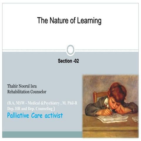 Nature of learning | PPTX | Educational Assessment | Education