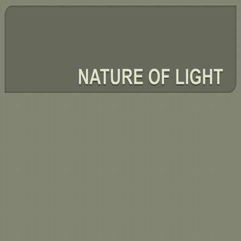 Nature of light | PPSX | Islam | Religion & Spirituality