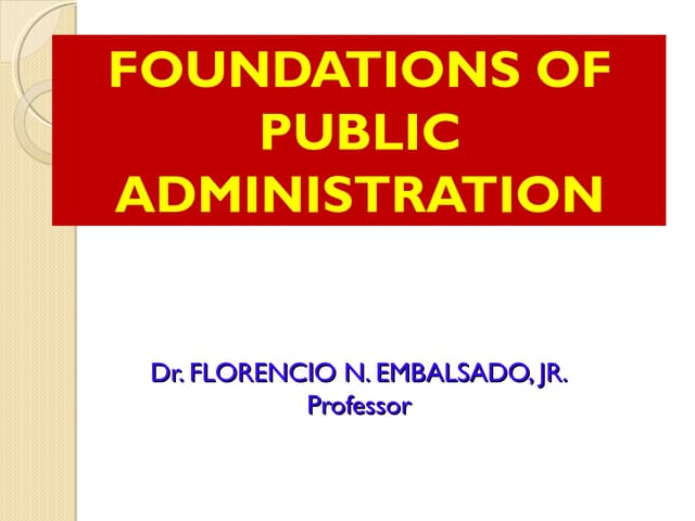 Introduction to Public Administration | PPTX