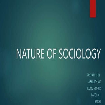 Nature of Sociology .pptx