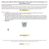 Naturessunshine silver shield gel with aqua sol technology 3 oz. tube ...