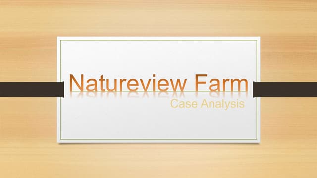 Natureview farm – A case study | PDF