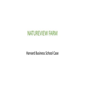 Natureview farm - Case Study | PPTX