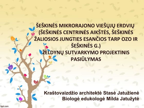 Naujas skveras Karoliniškėse | PPT