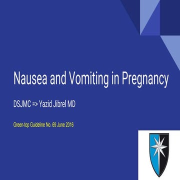 Nausea and vomitting in pregnancy | PDF