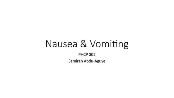 Vomiting | PPTX