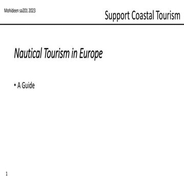 Nautical Tourism in Europe.pptx riyadh a | PPTX