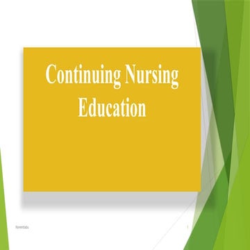 Nursing Education Seminar On Continuing Nursing Education (CNE) | PPT