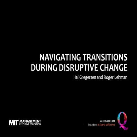 Navigating Transitions During Disruptive Change ~ Dec 2020 | PPT