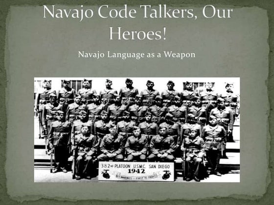 Navajo Code Talker powerpoint presentation by NNWO Executive Director ...