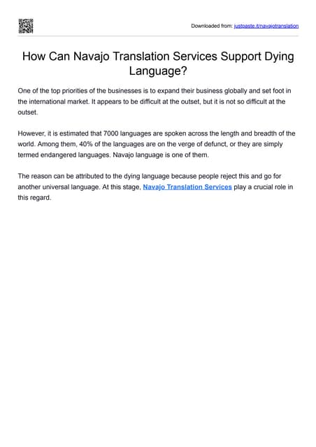 Navajo Translation | PDF