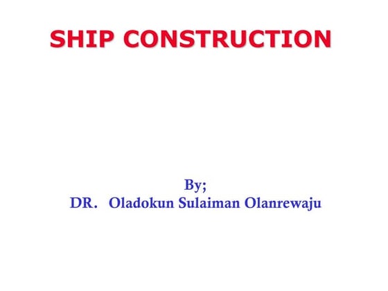 SHIP THEORY : Basics Of Ship Geometry : Lines Plan__by jishnu saji | PPSX